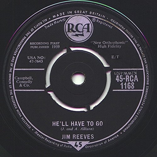 JIM REEVES - JIM REEVES - he'll have to go RCA 7643 (45 vinyl single ...