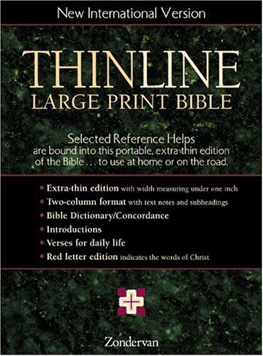 NIV Thinline Bible, Large Print: Zondervan: 9780310920229: Amazon.com ...