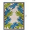 Amazon.com: Rugshop Tropical Floral Border Non-Shedding Outdoor Rugs ...