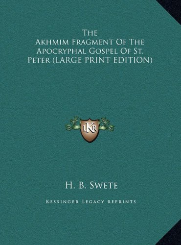 Buy The Akhmim Fragment of the Apocryphal Gospel of St. Peter Book ...