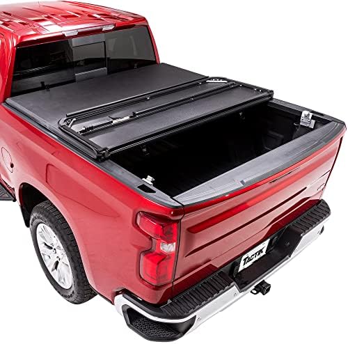 Amazon.com: TACTIK Tri-Fold Hard Panel Vinyl Coated Truck Bed Tonneau ...