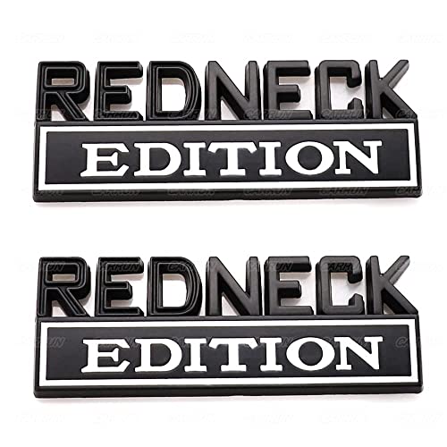 Snapklik.com : 2 Pcs Redneck Edition Emblem Car Side Rear Front Hood ...