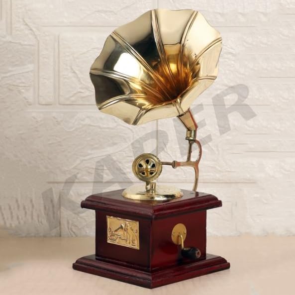 KAPER Home Decorative Gramophone Showpiece for Office Desk Mini ...