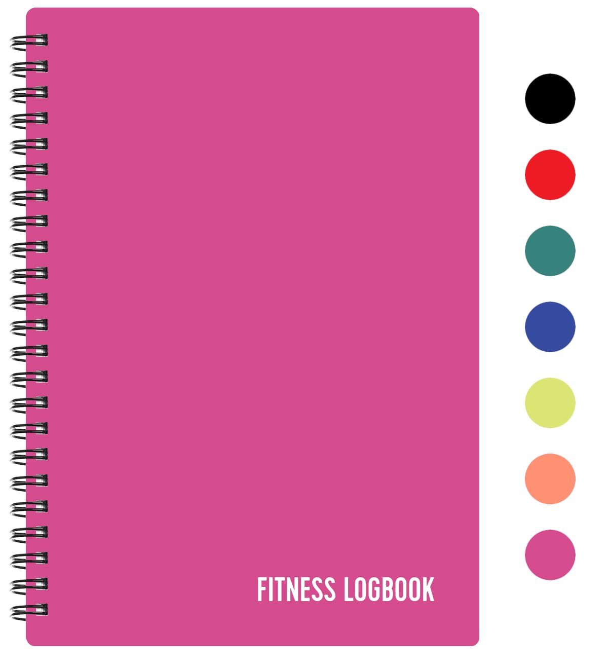 Amazon.com: Fitness Logbook (Pink) - A5 Undated Workout Journal For Men ...