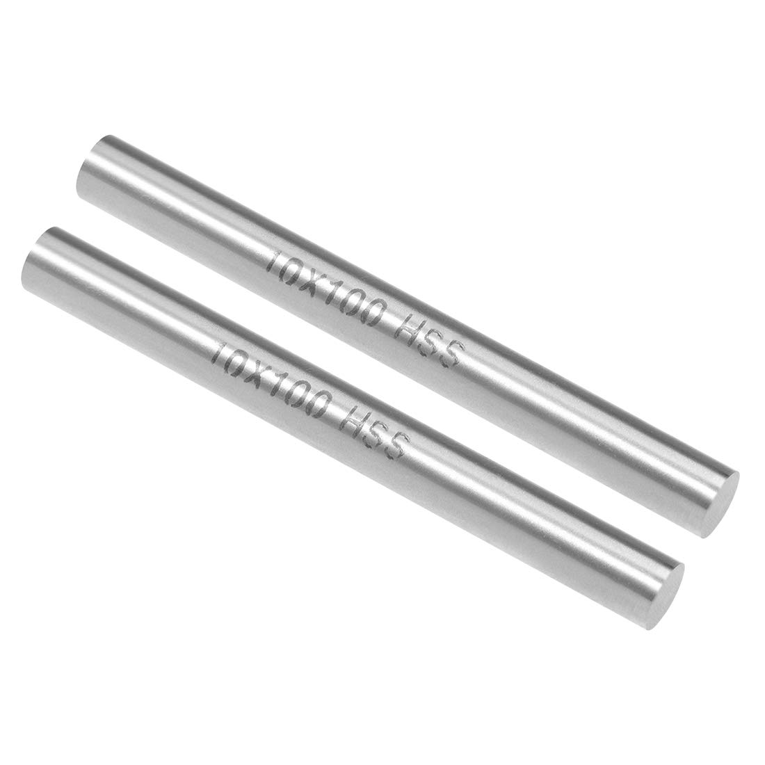 uxcell 2pcs Round Steel Metal Rods, 10mm x 100mm High Speed Steel (HSS ...