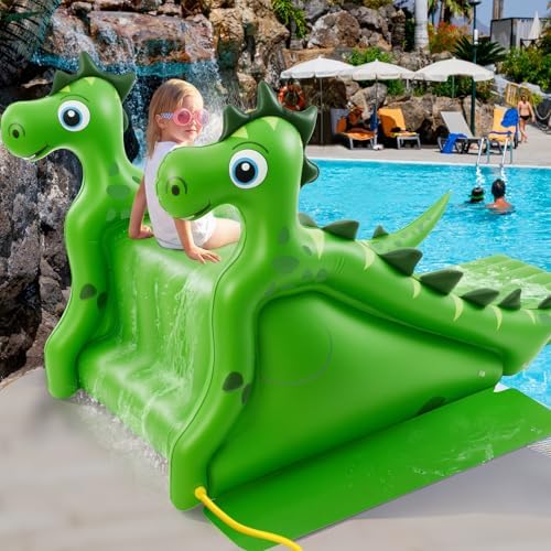 Amazon.com: Seenelling 98 Inch Giant Inflatable Pool Slide for Kids ...