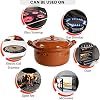 Amazon.com: Ancient Cookware, Mexican Clay Lidded Cazuela Pot, Extra ...