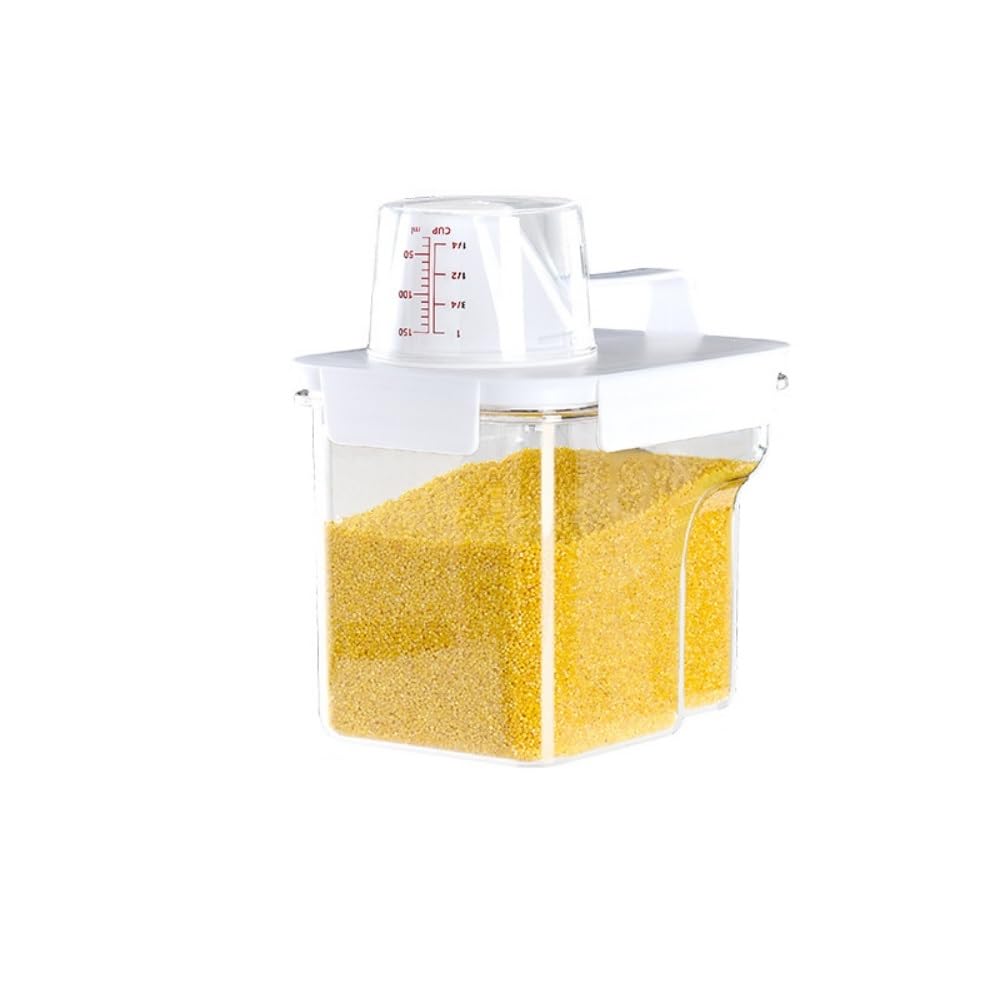 Amazon.com: Komost Airtight Food Storage Canisters with Measuring Cup ...