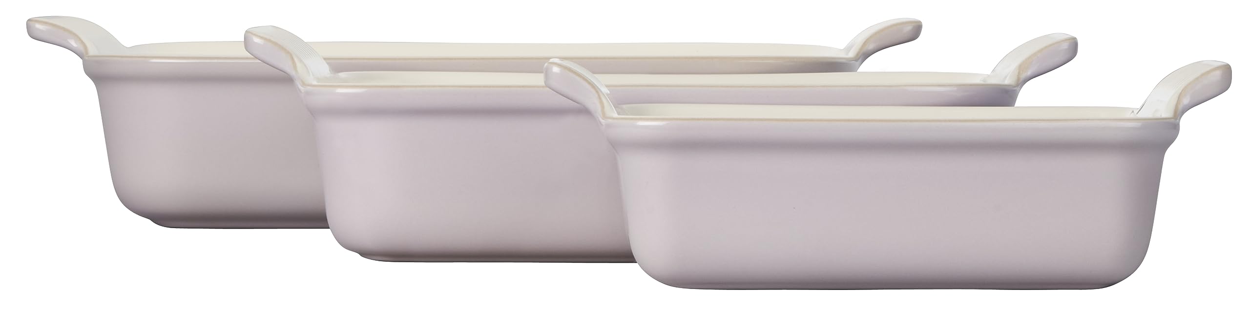Amazon.com: Le Creuset Stoneware Heritage Set 3 Rectangular Dishes ...