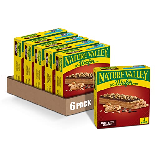 Nature Valley Wafer Bars, Peanut Butter Chocolate, 5 Bars, 6.5 OZ (Pack ...