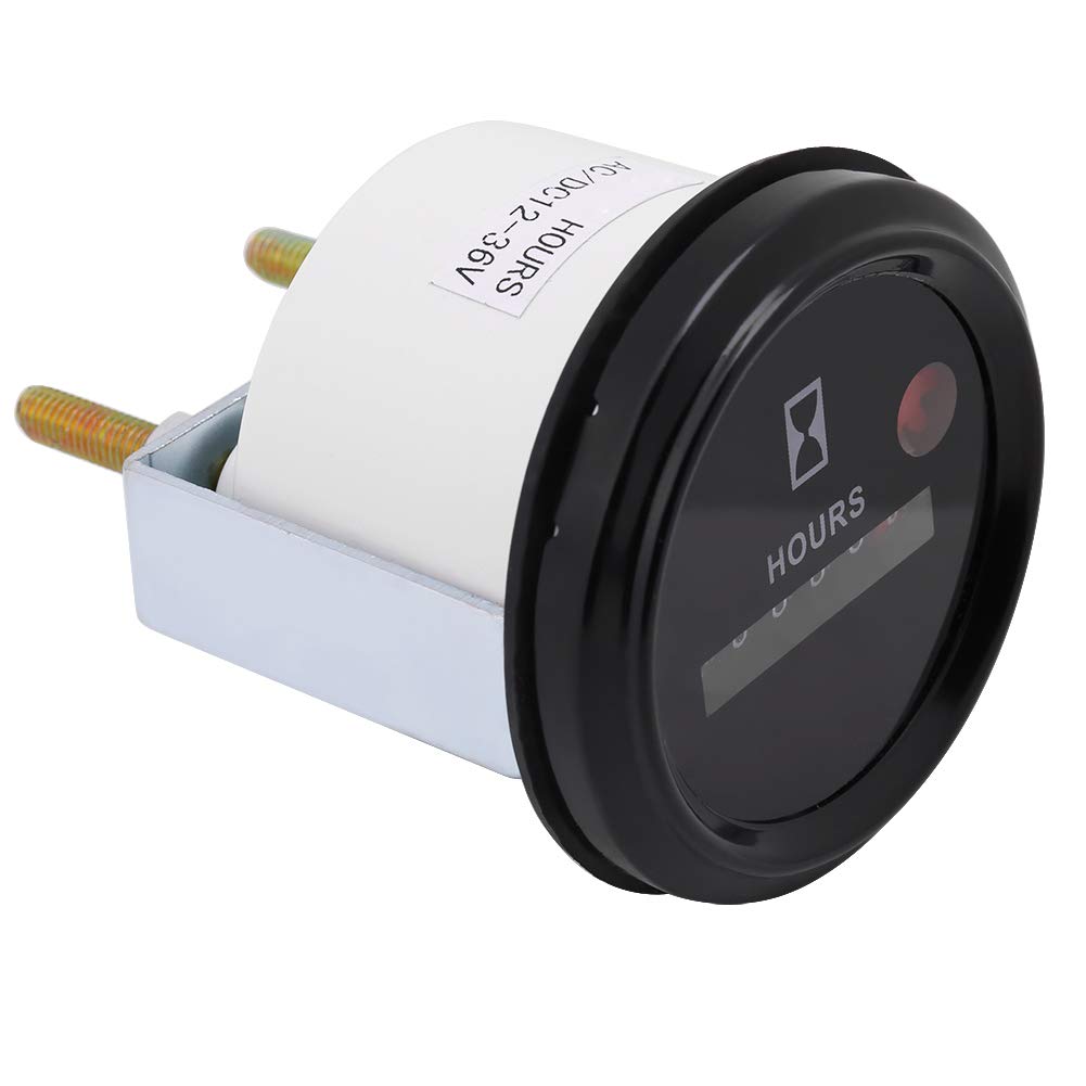Buy KASD 6 Digit Accurate Round Quartz Hour Meter Gauge, Engine Hour ...