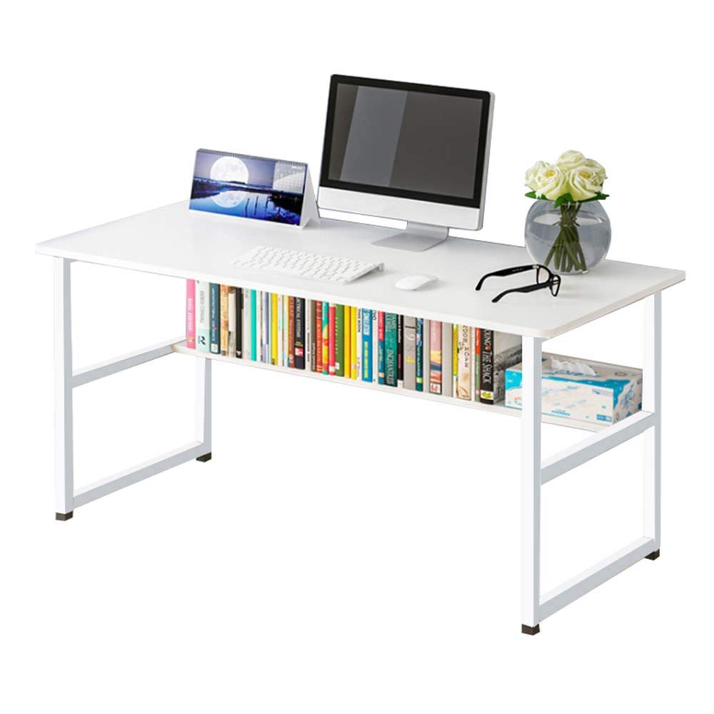 Amazon.com: RICA-J Home Office Computer Desk with Bookshelf,43in Wood ...