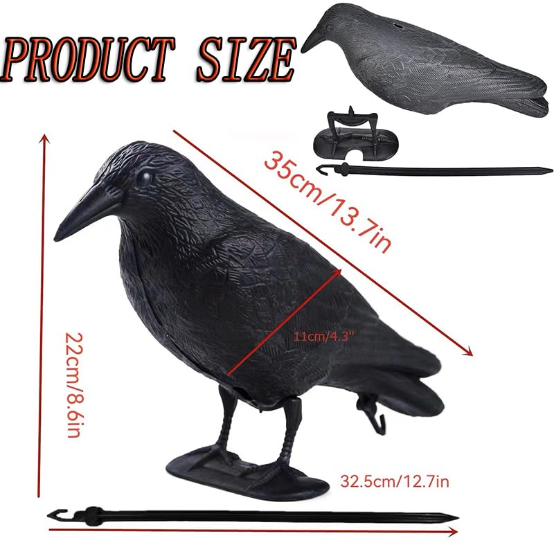 FaJoek Pigeon Scarer Crow Black Raven, Pigeon Repellent and Pigeon ...