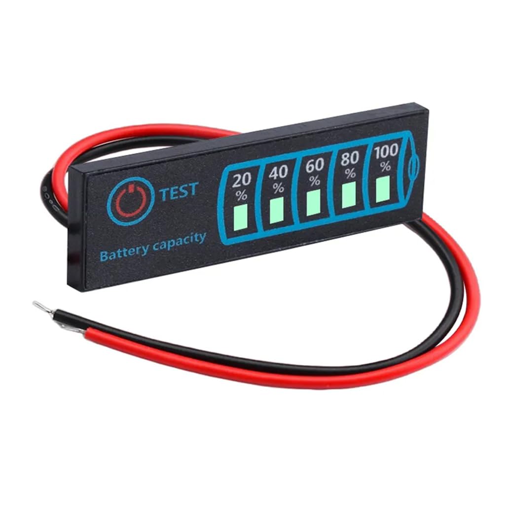 STHIRA® Battery Level Indicator 12V/24V Battery Level Indicator 18650 ...