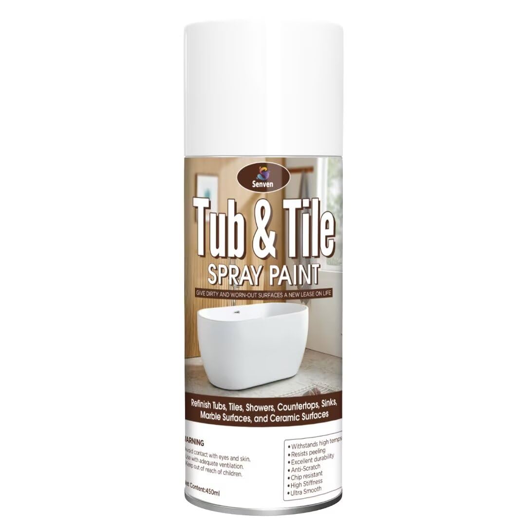 Amazon.com: SENVEN Tub and Tile Spray Paint White Gloss Aerosol Tile ...