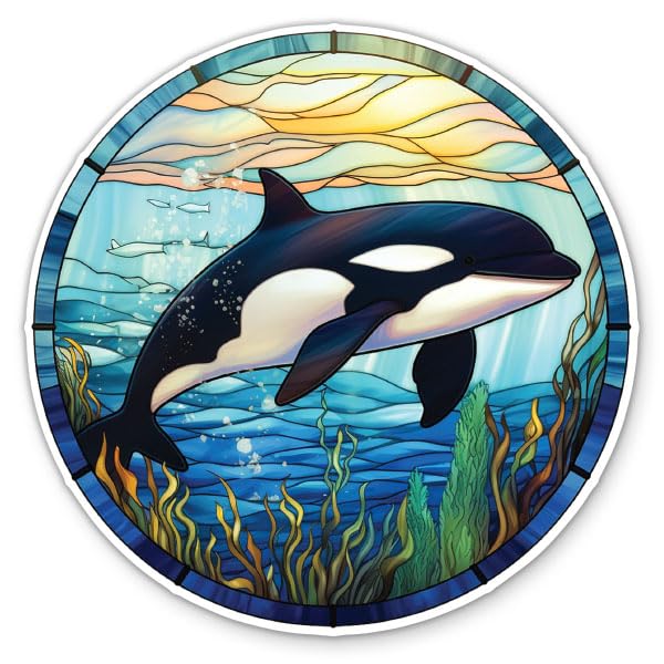 Amazon.com: Killer Whale Orca Sticker - 3" Laptop Sticker - Waterproof ...