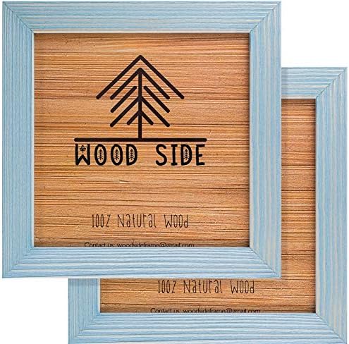 Amazon.com - CVHOMEDECO. 4x4 Picture Frame Made of Solid Wood High ...