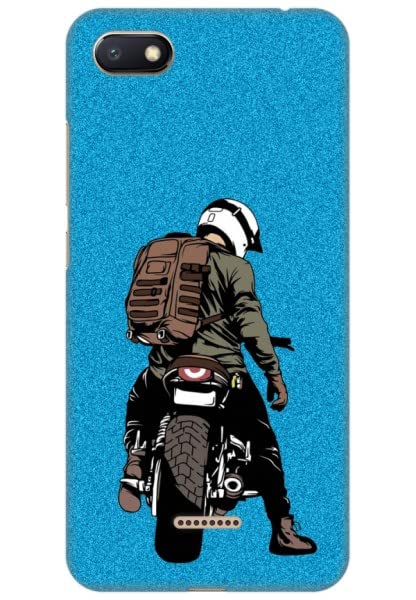 AMEZ Bike Rider Blue Printed Back Cover Phone Case for Xiaomi Redmi 6A ...