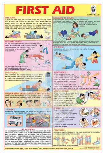 FIRST AID CHART IN ENGLISH CHART: by INDIAN BOOK DEPOT (MAP HOUSE ...