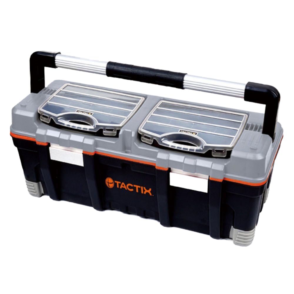 Tactix320312 Full Length Handle Tool Box With 2 Piece Organizer ...