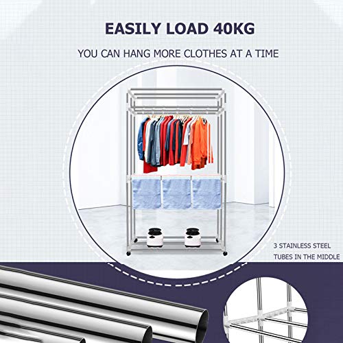 Home Elektrische Kleding Droger 1200W + 1200W Laadvermogen 40Kg, 3 Laag ...