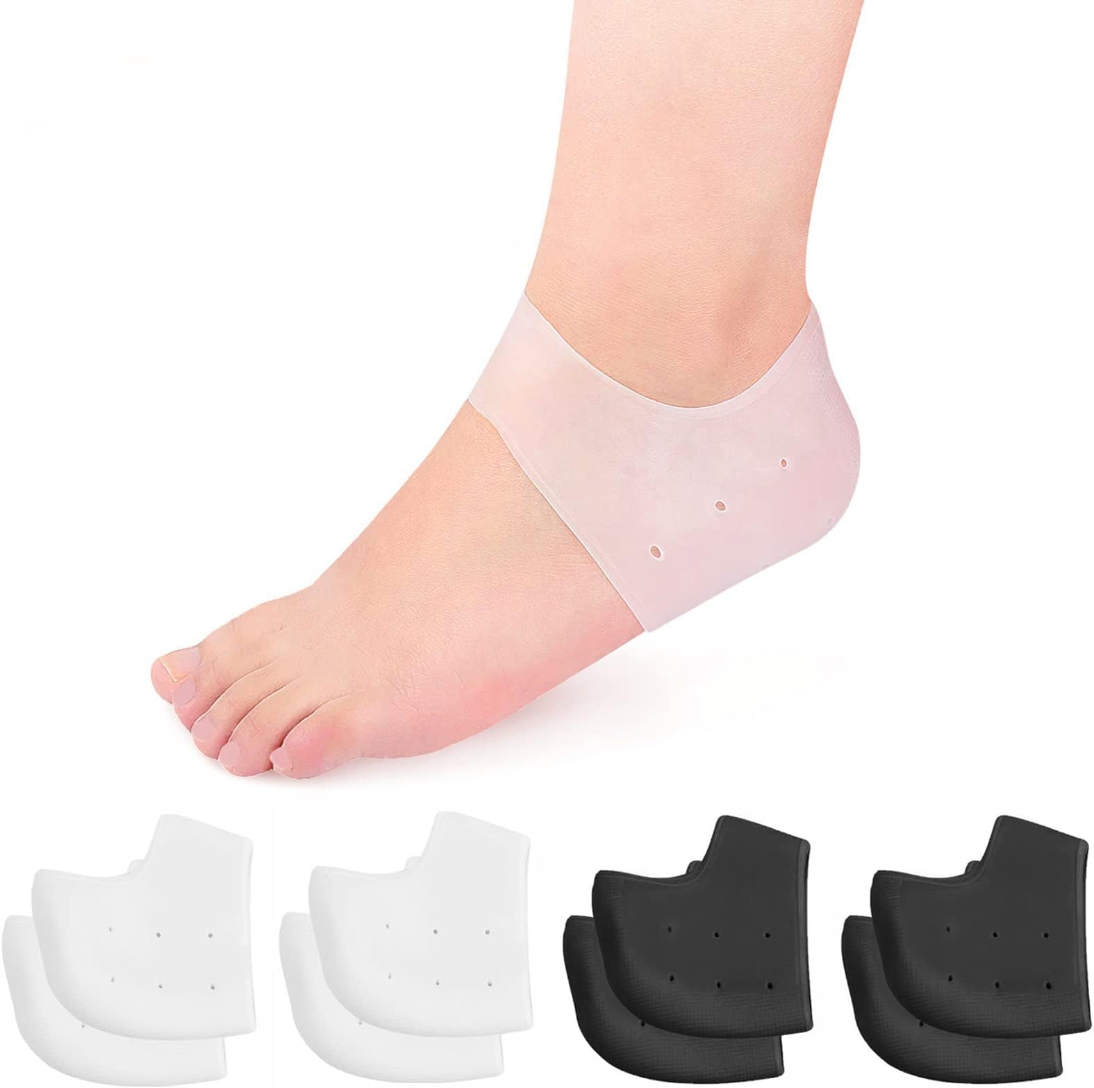 Amazon.com: Silicone Heel Protectors for Cracked Heels, Heel Spurs ...