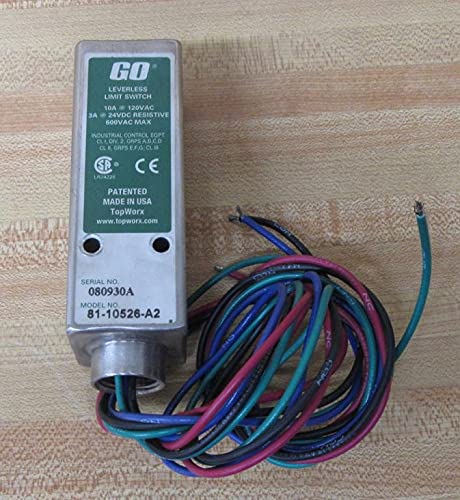 Topworx Go-Switch 81-10526-A2, SPDT, 1/4" End Sensing, Stainless Steel ...