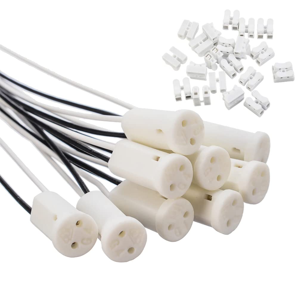 Xiatiaosann G4 LED Bulb Socket, Ceramic G4 Lamp Wire Connector Socket ...