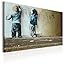 Amazon.de: murando - Bilder Banksy Monkey with Banana Gun 120x80 cm Vlies Leinwandbild 1 tlg ...