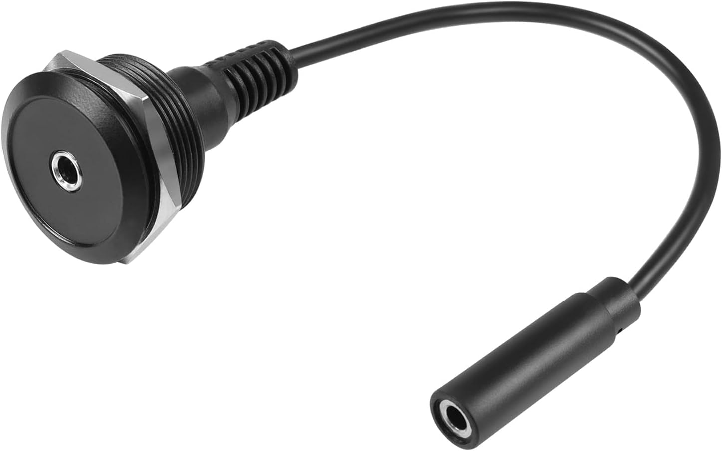 Amazon.com: QIANRENON TRS 3.5mm Short Cable Threaded Fixing Audio ...