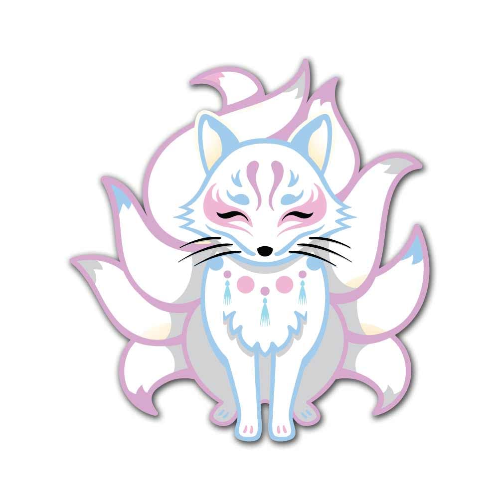 Amazon.com: Dark Spark Decals Bigender Kitsune Fox, Hidden LGBTQ+ Flag ...