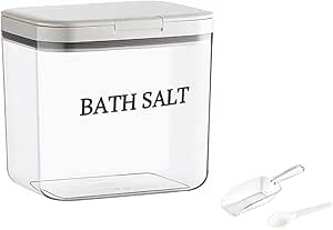 Amazon.com: Yomjarl 2L Salt Container,Bath Salt Container With Scoop ...