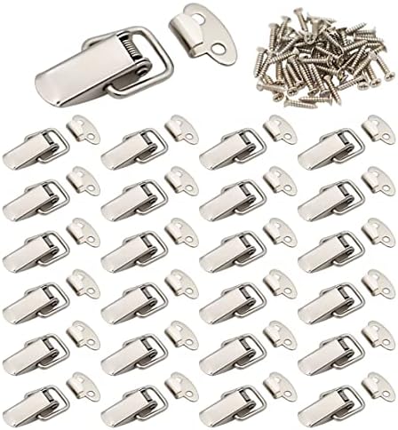 Lesnala 24pcs Small Stainless Steel Spring Toggle Lock with Clasp ...