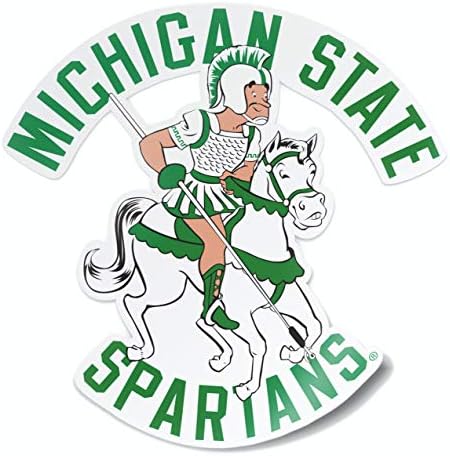 Amazon.com: Michigan State Stickers MSU Vintage Sparty Spartan on Horse ...