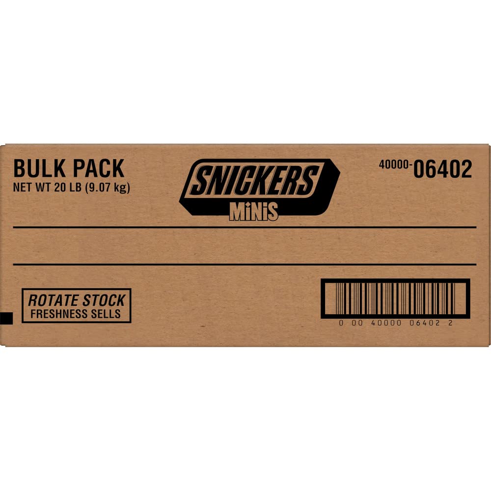 Amazon.com: SNICKERS Minis Size Milk Chocolate Candy Bars Bulk Pack, 20 ...