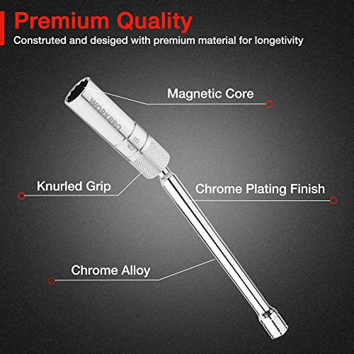 Snapklik.com : WORKPRO 5/8 Magnetic Swivel Spark Plug Socket, 3/8 Drive ...
