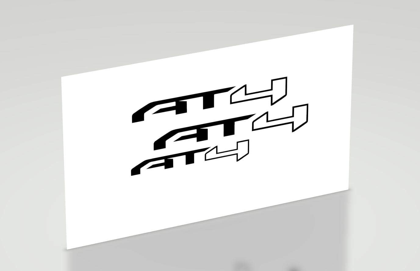 Amazon.com: Sierra AT4 Badge Emblem Overlay Decal Stickers (Gloss White ...