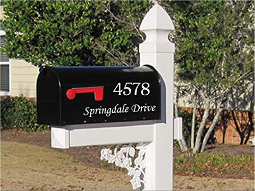 Amazon.com: 253 Mailbox Numbers Set of 2 Numbers 2 Street Name Custom ...