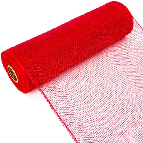 Amazon.com: Ribbli Red Mesh Ribbon,10 inch x 30 feet(10Yard), Christmas ...