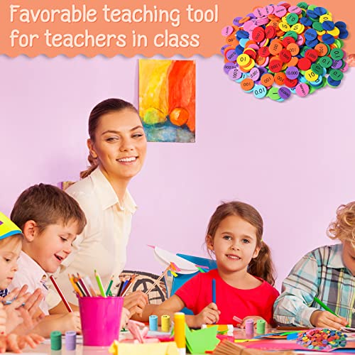 Snapklik.com : Place Value Disks 10 Values Decimals To Whole Numbers ...