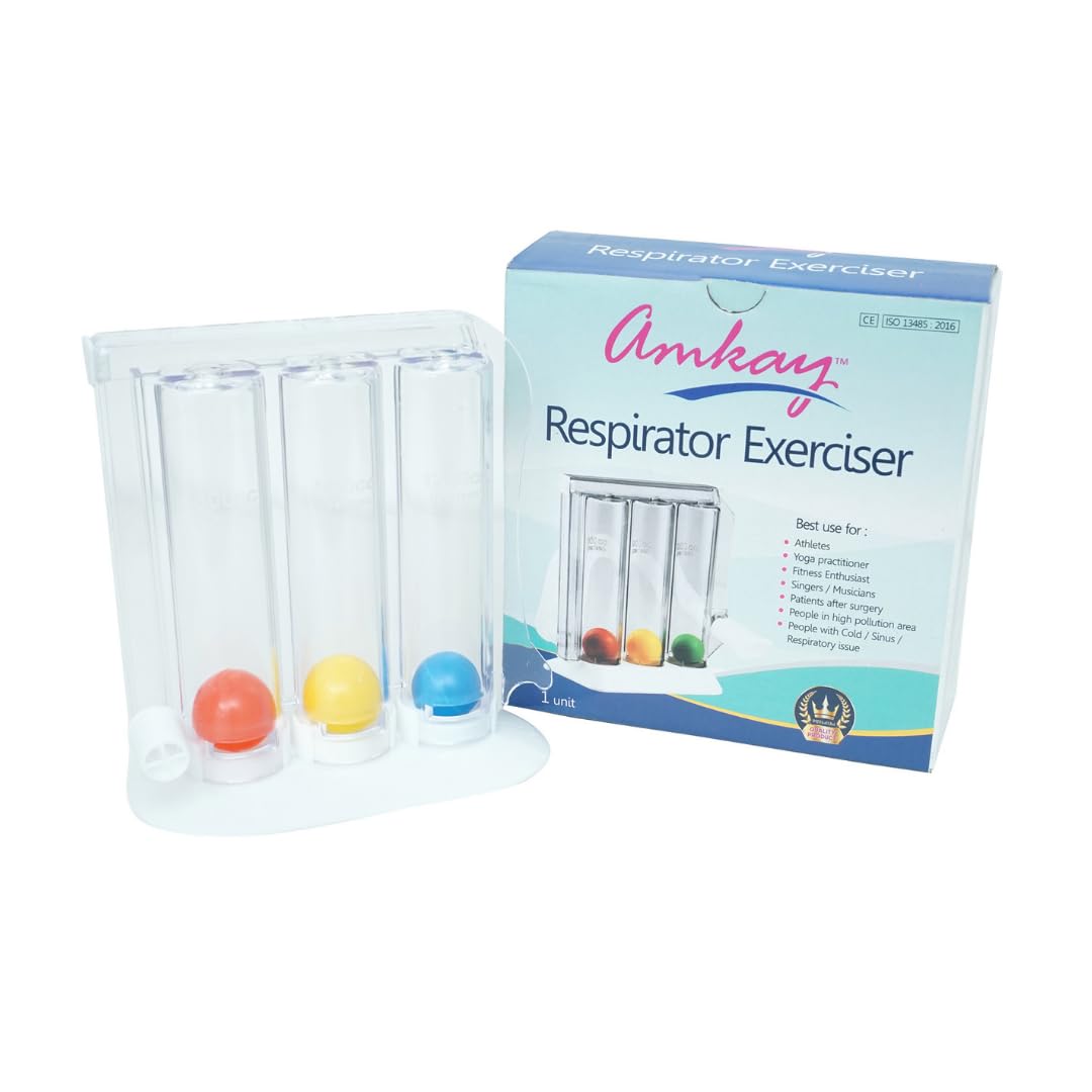 Amkay Respiratory 3 Ball Lung Exerciser Spirometer | Breathing Exercise ...