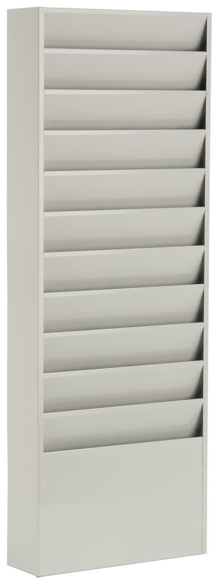 Displays2go Office File Folder Wall Rack 11 Tiered Pockets Medical ...