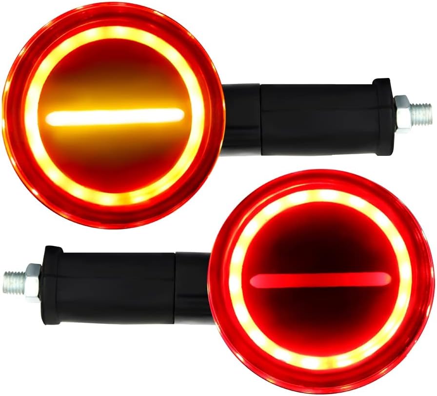ATORAY Minus Style LED Side Indicator Yellow and Red For Royal Enfield ...