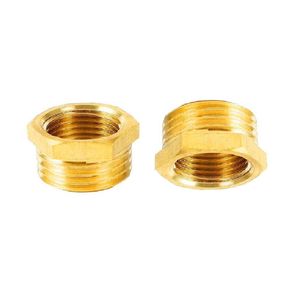 MiJunHD 2PCS Brass Reducer Connector | BSP Female Thread G 3/8 ≈ 15mm ...