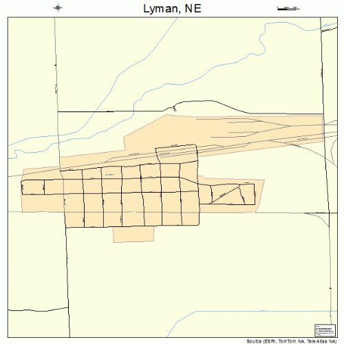 Amazon.com: Large Street & Road Map of Lyman, Nebraska NE - Printed ...