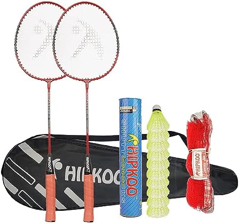 Hipkoo Sports Aluminum Full Badminton Kit |2 Wide Body Shuttle Bat with ...