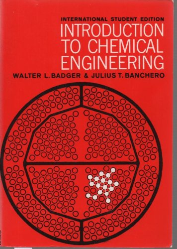 Buy Introduction to Chemical Engineering (Chemical Engineering S.) Book ...