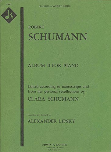 Schumann Album II for Piano: Clara Schumann, Alexander Lipsky: Amazon ...