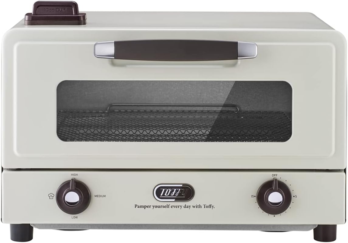 Amazon | 【Toffy/トフィー】 遠赤スチームトースター K-TS6 遠赤外線ヒーター 食パン4枚 サクふわトースト 10ccスチーム オーブン調理 扉外せる レトロ アッシュ ...