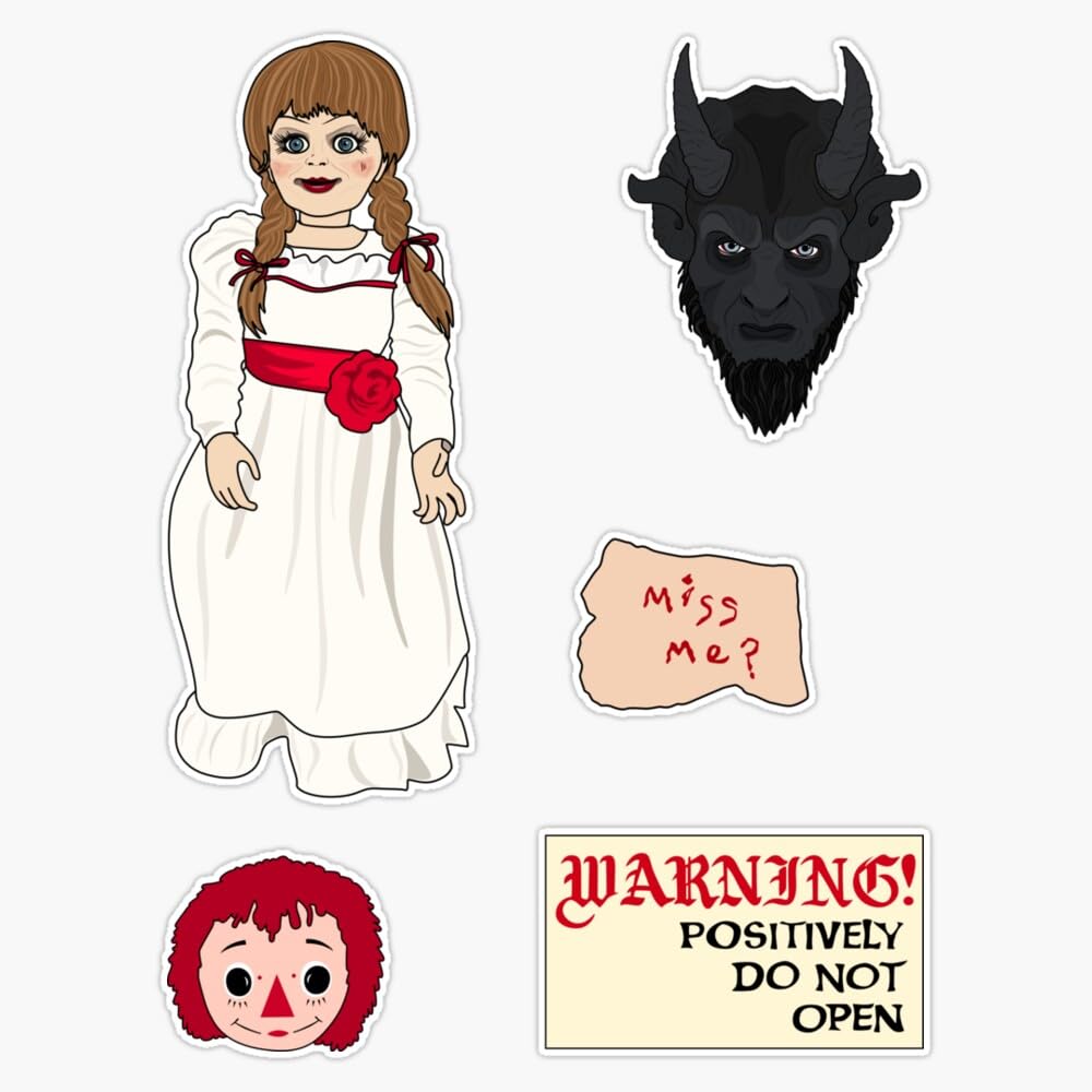 Amazon.com: Annabelle Set Vinyl Sticker Waterproof Bumper Sticker ...